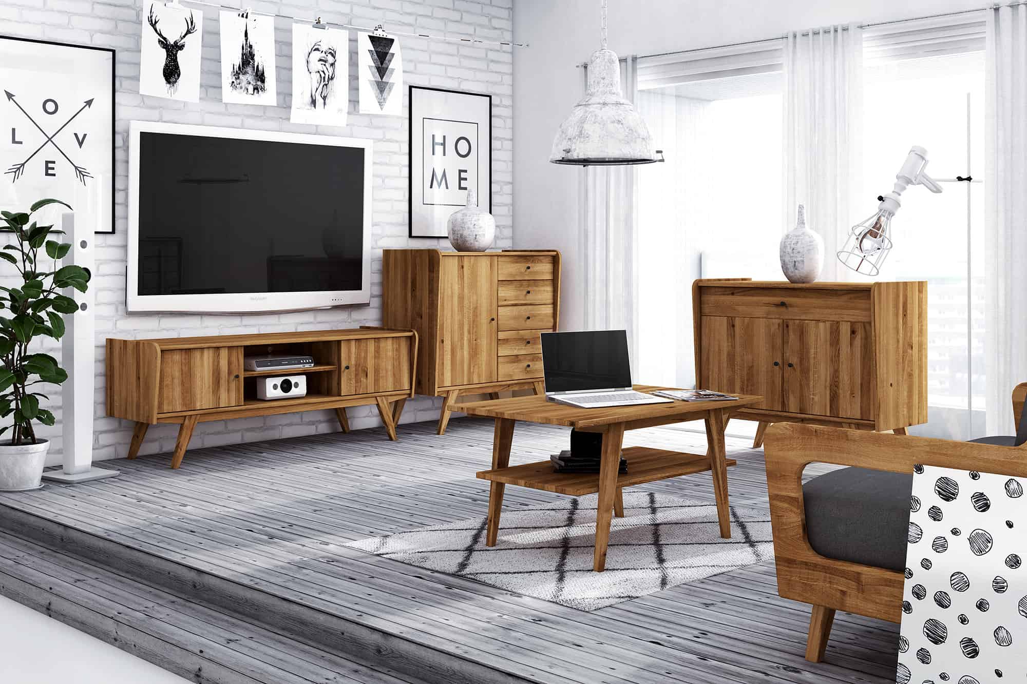 Retro - Aranżacje salonu - Salon